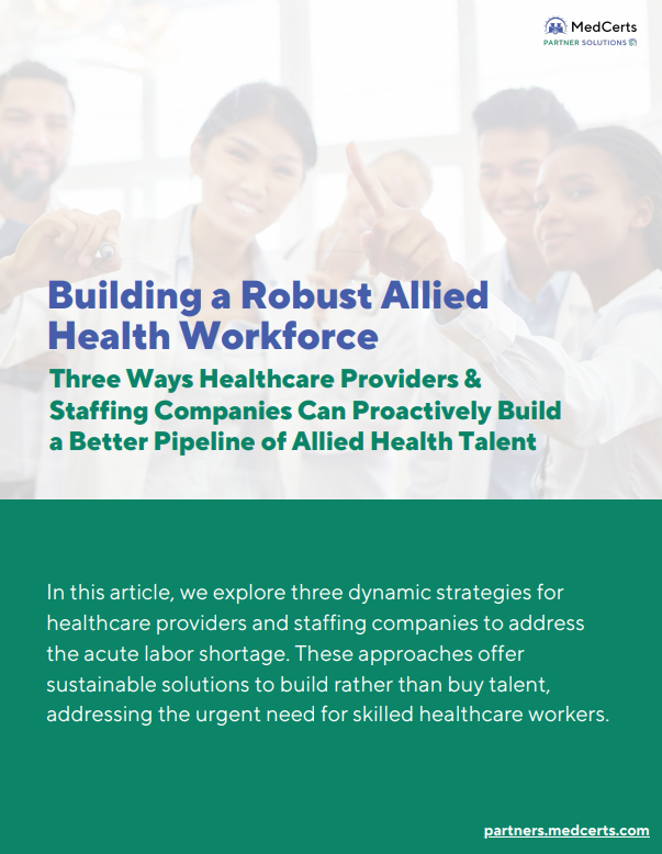 Confirmation building a robust allied health workforce - Partners